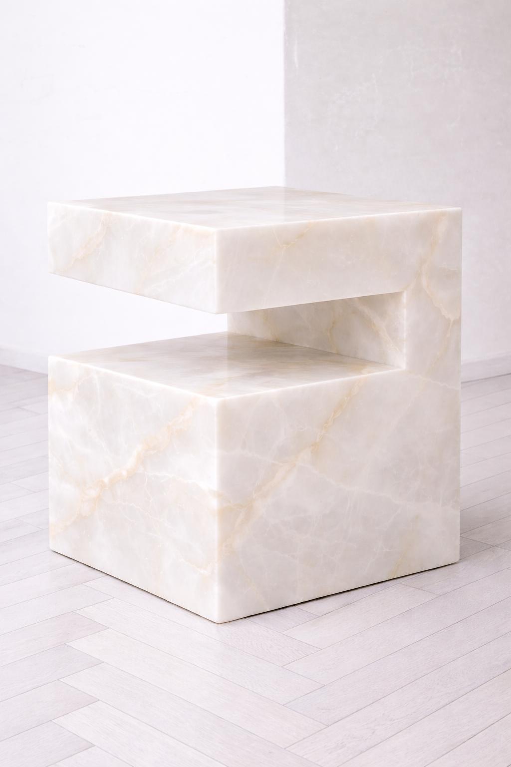 The C Side Table - Viola Calacatta – Natural Stone Co